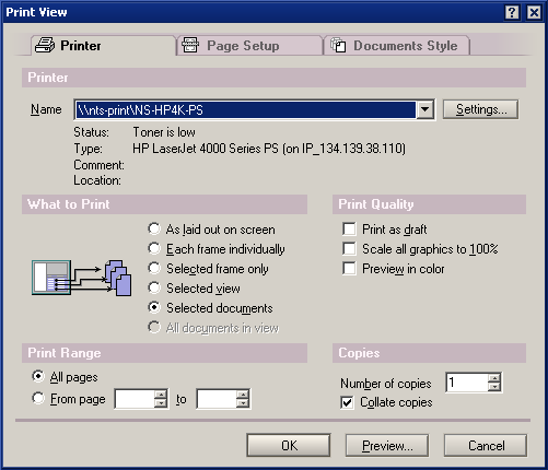 Selecting Default Printer Using Lotus Script